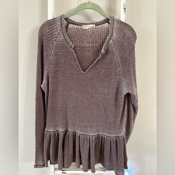Altar'd State | Tops | Altered State Waffle Knit Peplum Top | Poshmark